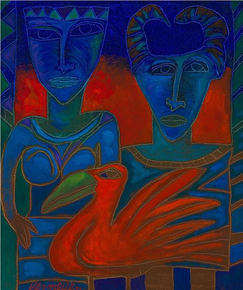 Jan Vermeiren | Figures with Bird | MutualArt