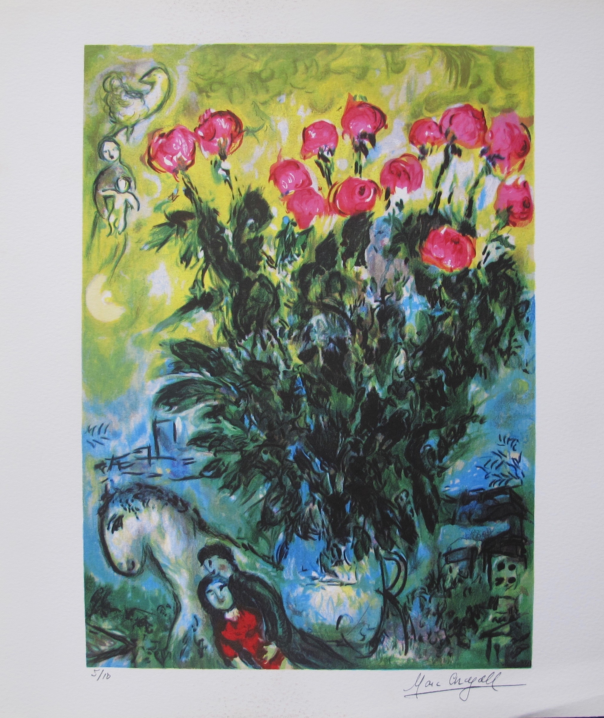 Marc Chagall | LES ROSES Limited Edition Facsimile Signed Giclee ...