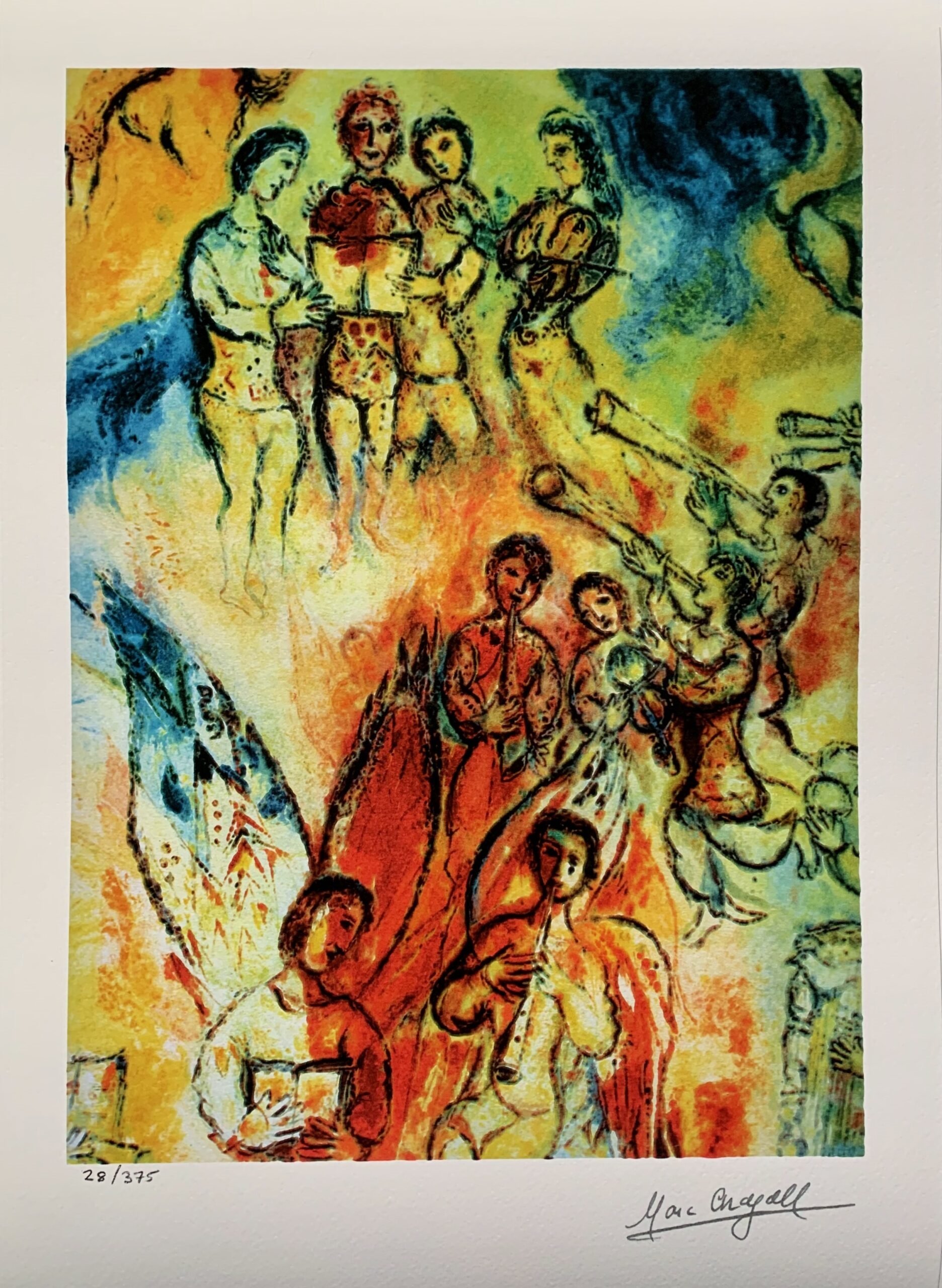 Marc Chagall | MUSIC OF ANGELS Limited Edition Facsimile Signed Giclee ...