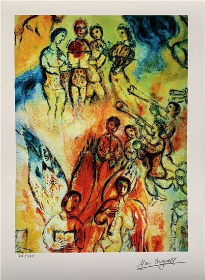 Marc Chagall | MUSIC OF ANGELS Limited Edition Facsimile Signed Giclee ...