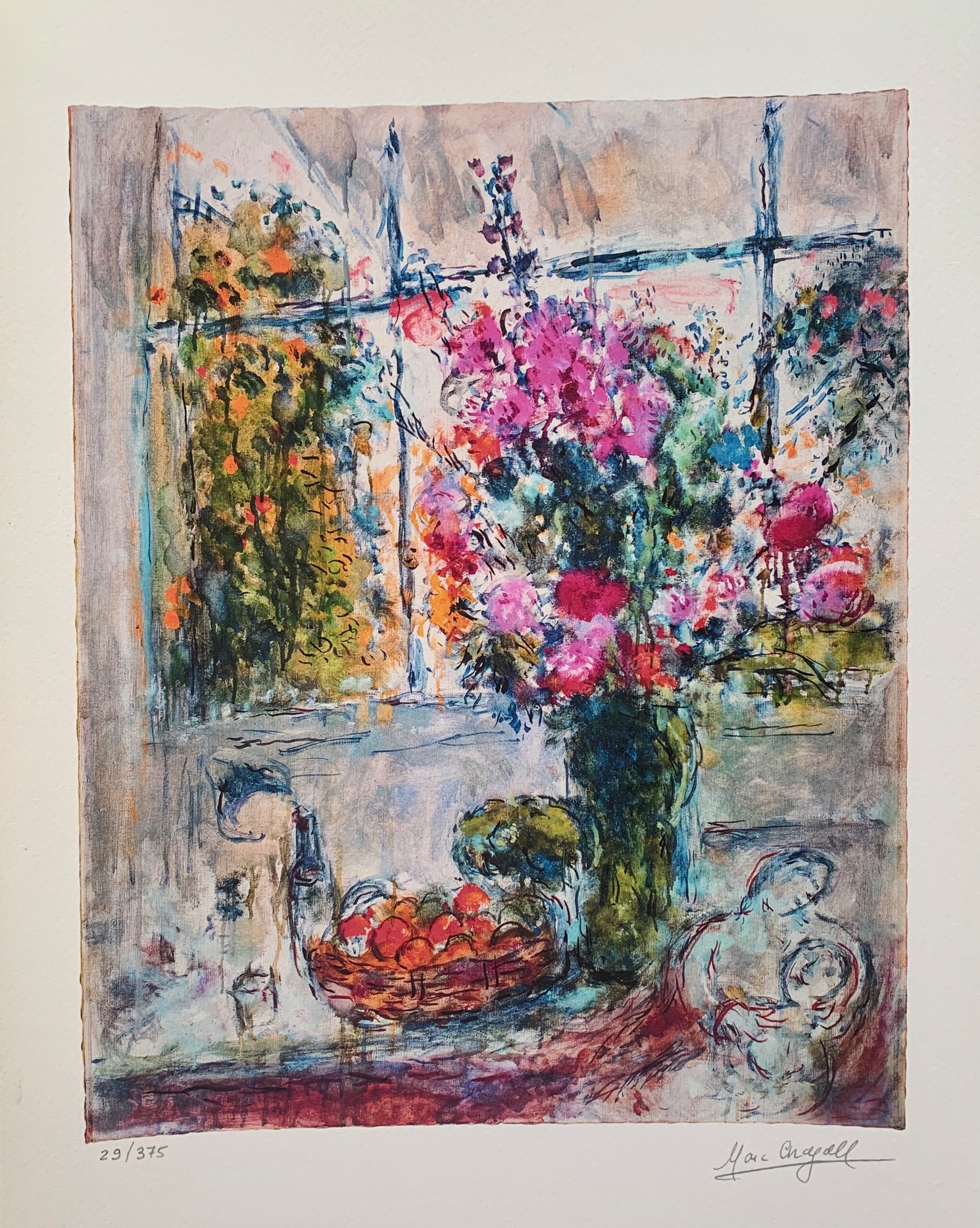 Chagall Marc | FRUIT & FLOWERS Facsimile Signed Limited Edition Giclee ...