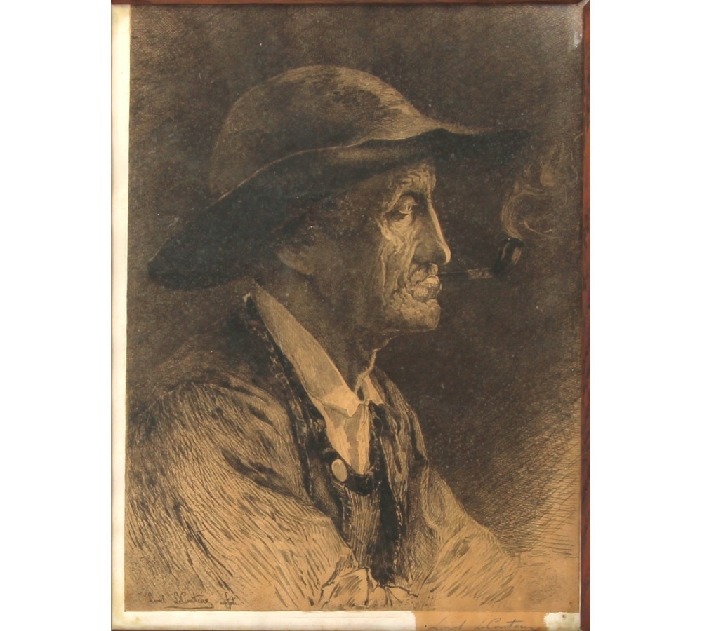 Louis LE Couteux | Breton à la pipe | Compare similar artworks | MutualArt