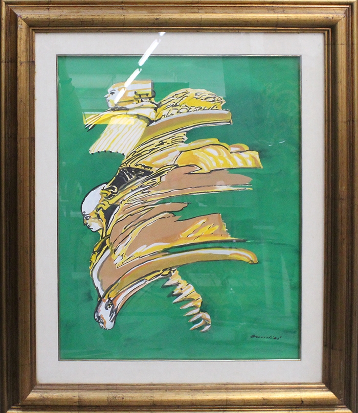 Remo Brindisi | dipinto a tempera (70) | MutualArt