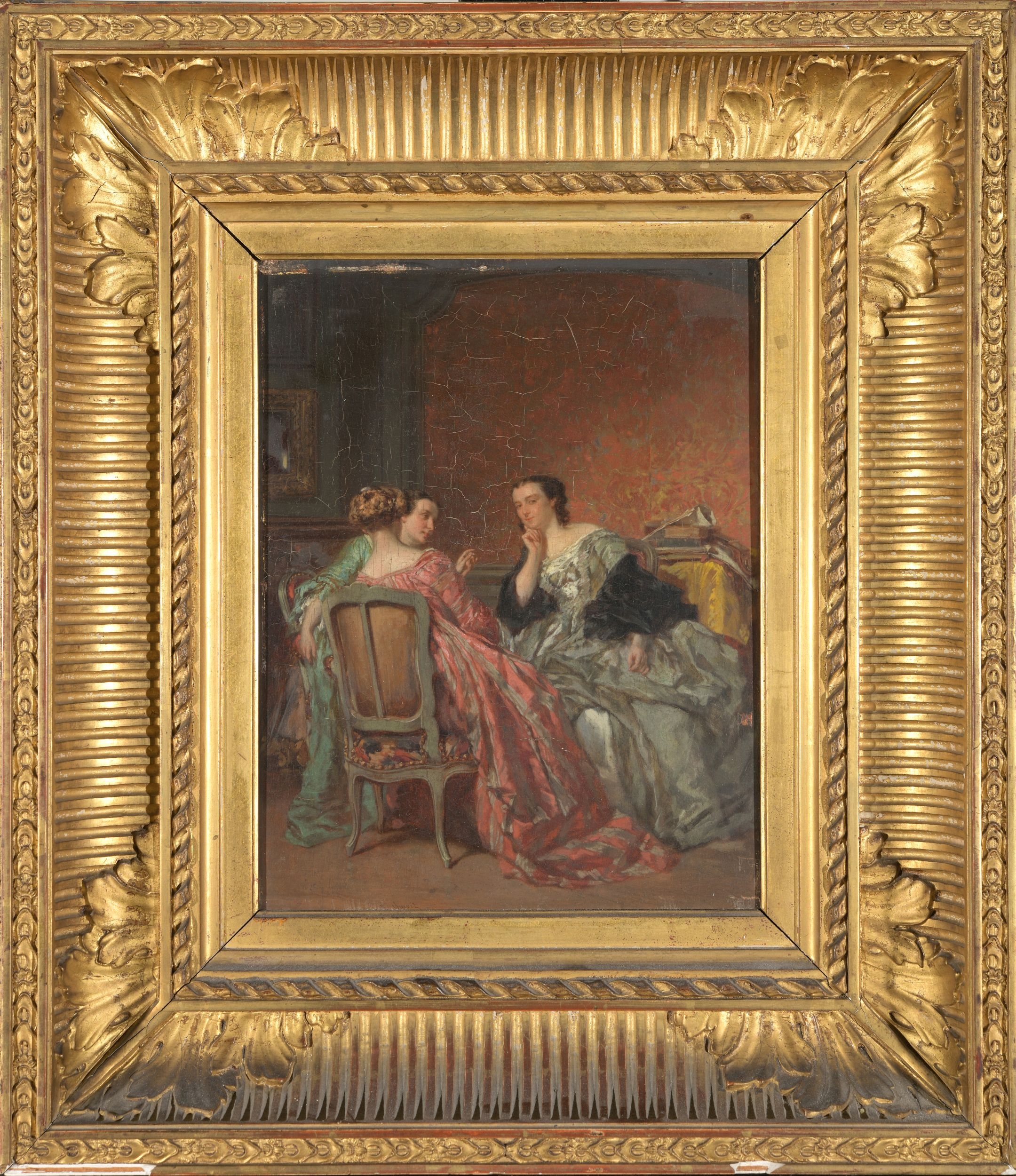 French School, 19th Century | Trois femmes conversant (1850) | MutualArt