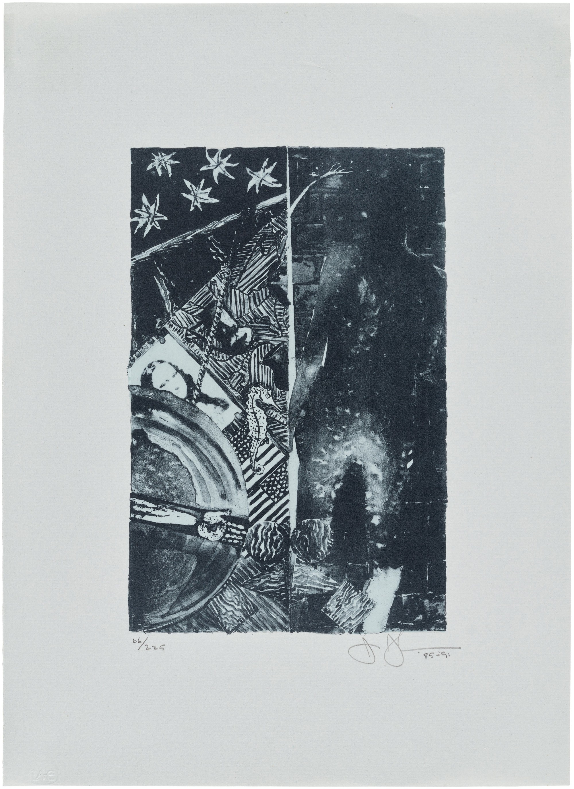 Jasper Johns | Summer (Blue) (U.L.A.E. 254 (1985 - 1991) | MutualArt