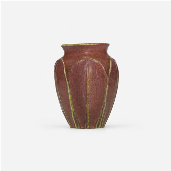 William J. Walley | Vase with leaves (1898 - 1919) | MutualArt