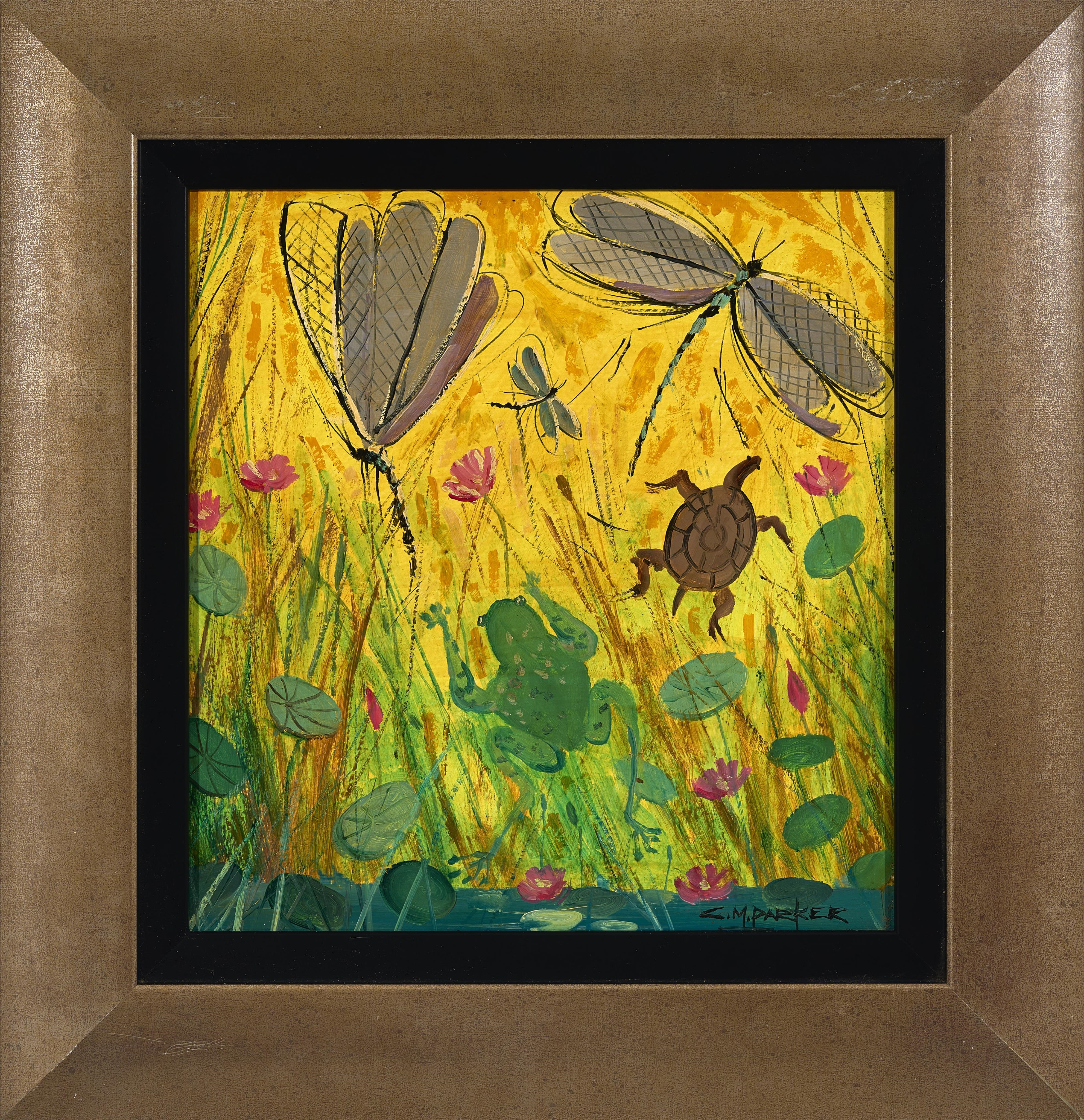 Colleen Parker | Frog & Dragonflies & Emu | MutualArt