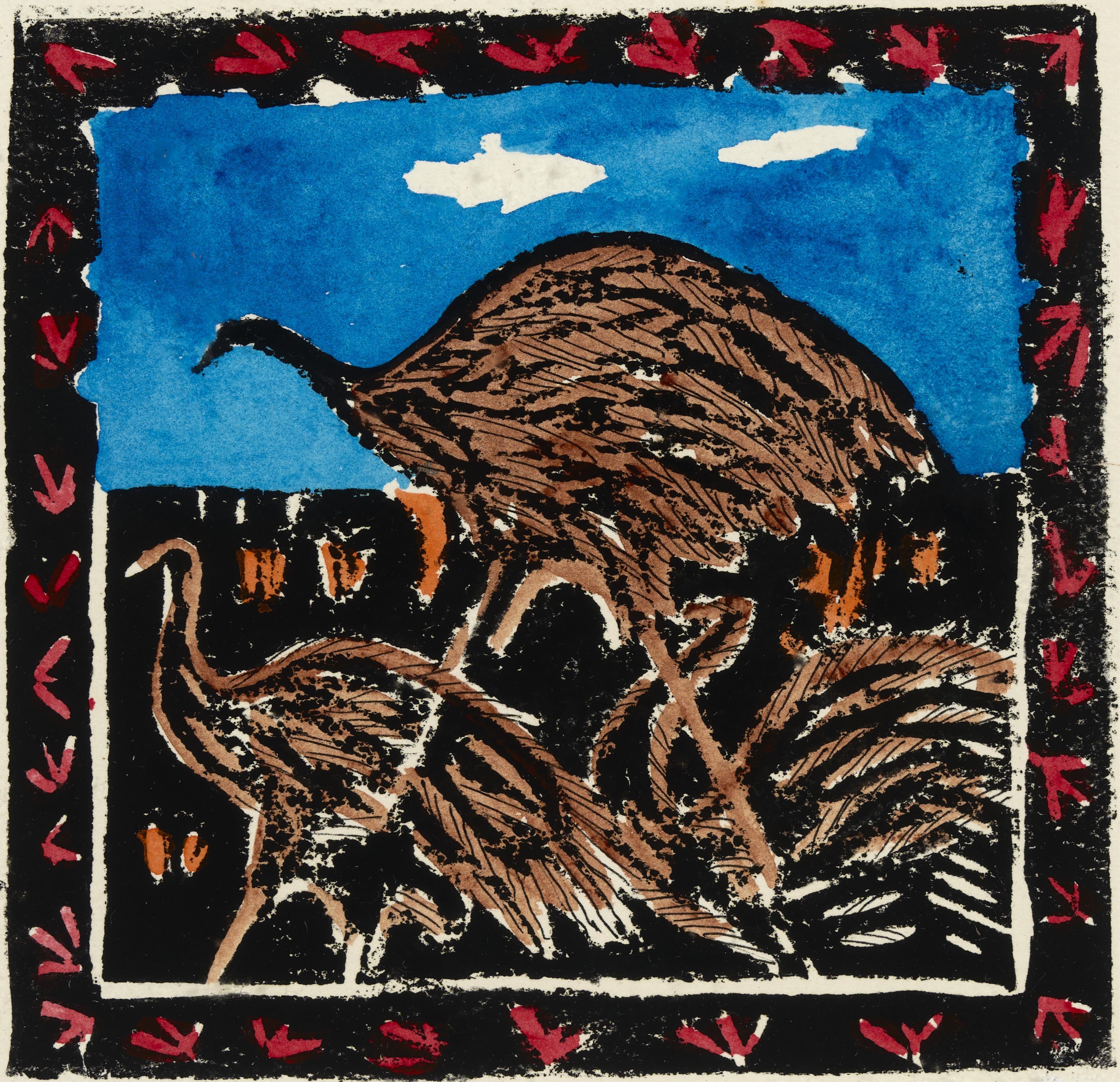 Colleen Parker | Frog & Dragonflies & Emu | MutualArt