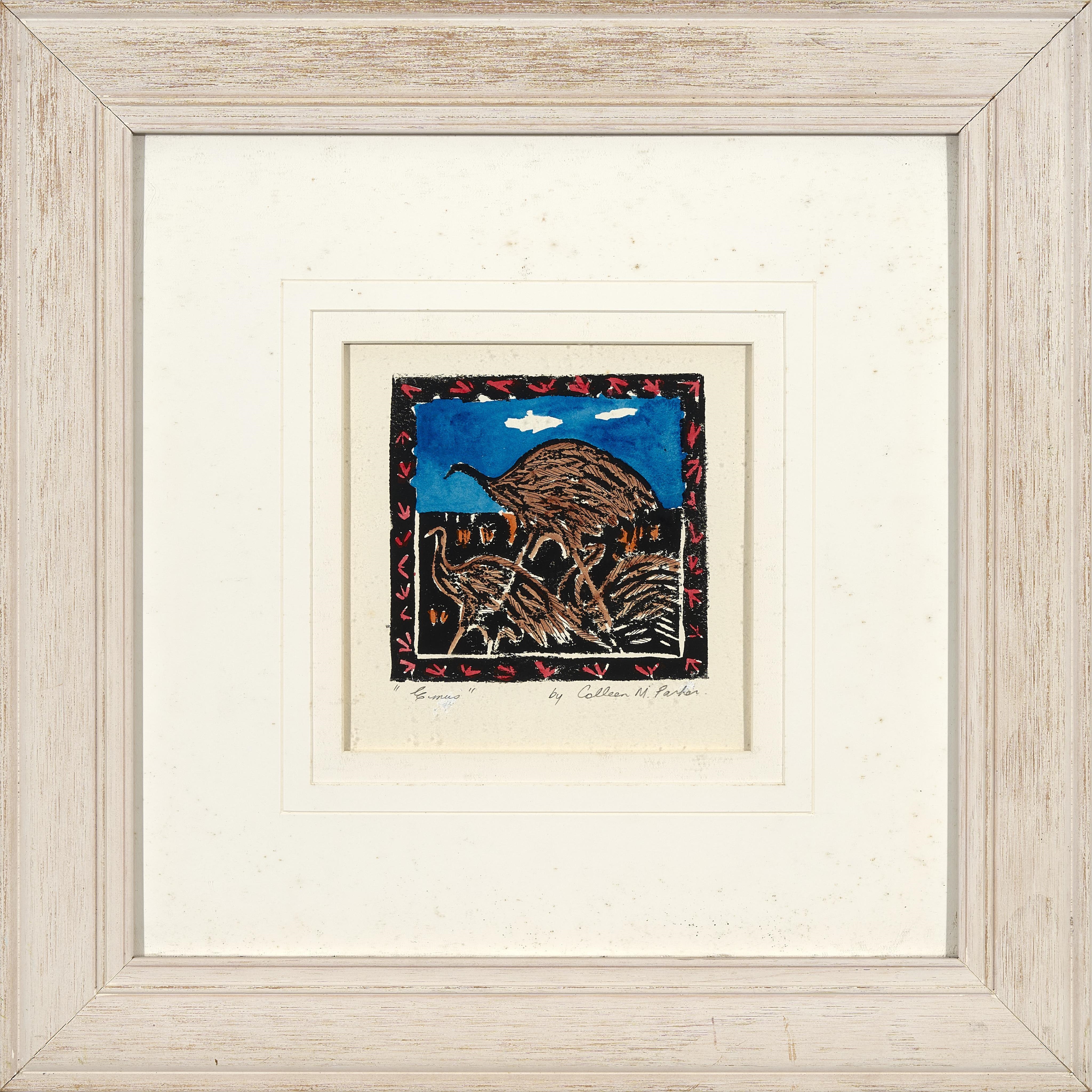 Colleen Parker | Frog & Dragonflies & Emu | MutualArt