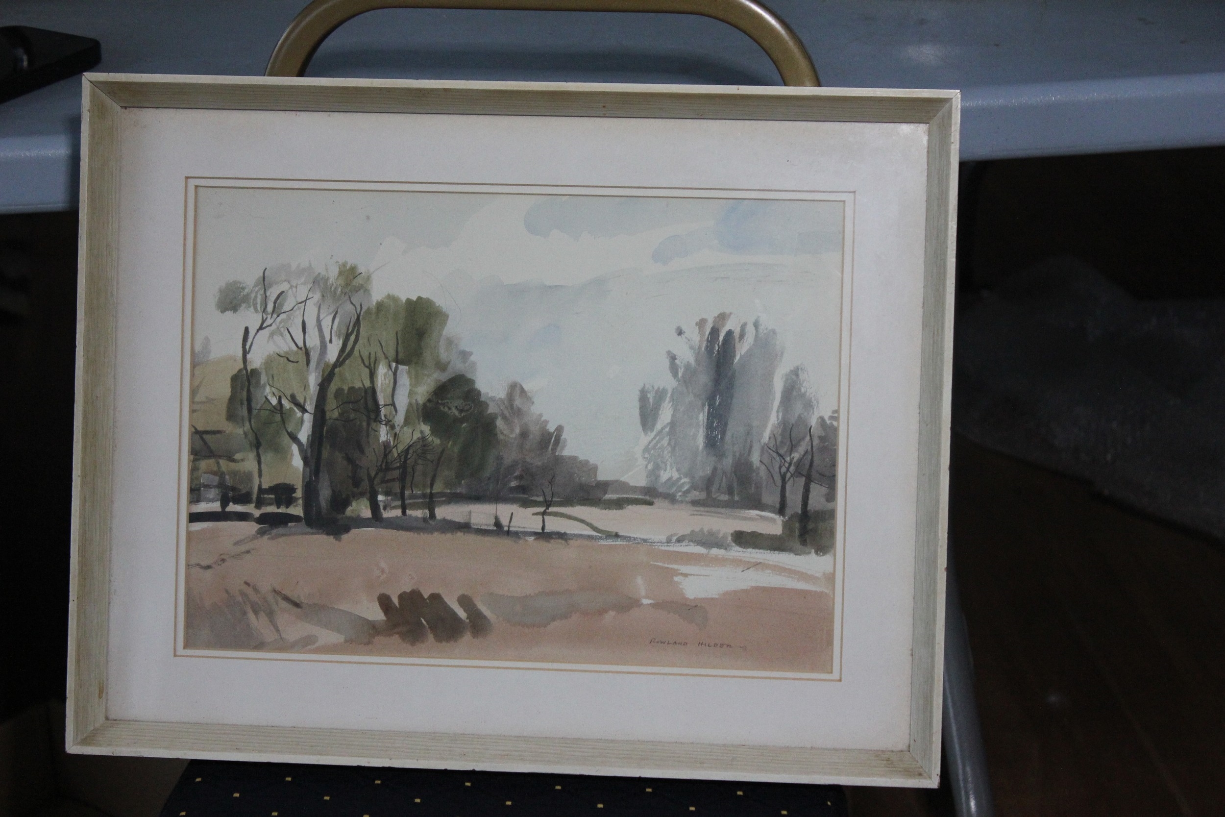 Rowland Hilder | A wooded landscape, preparatory watercolour sketch ...