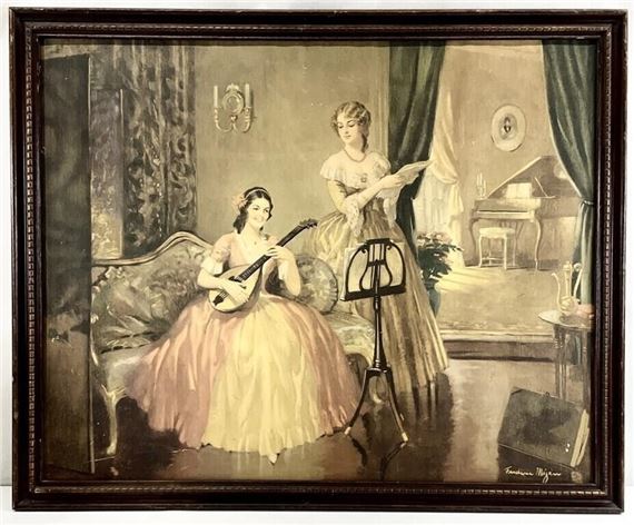 Frederic Kimball Mizen | Victorian Parlor Music Scene Art | MutualArt