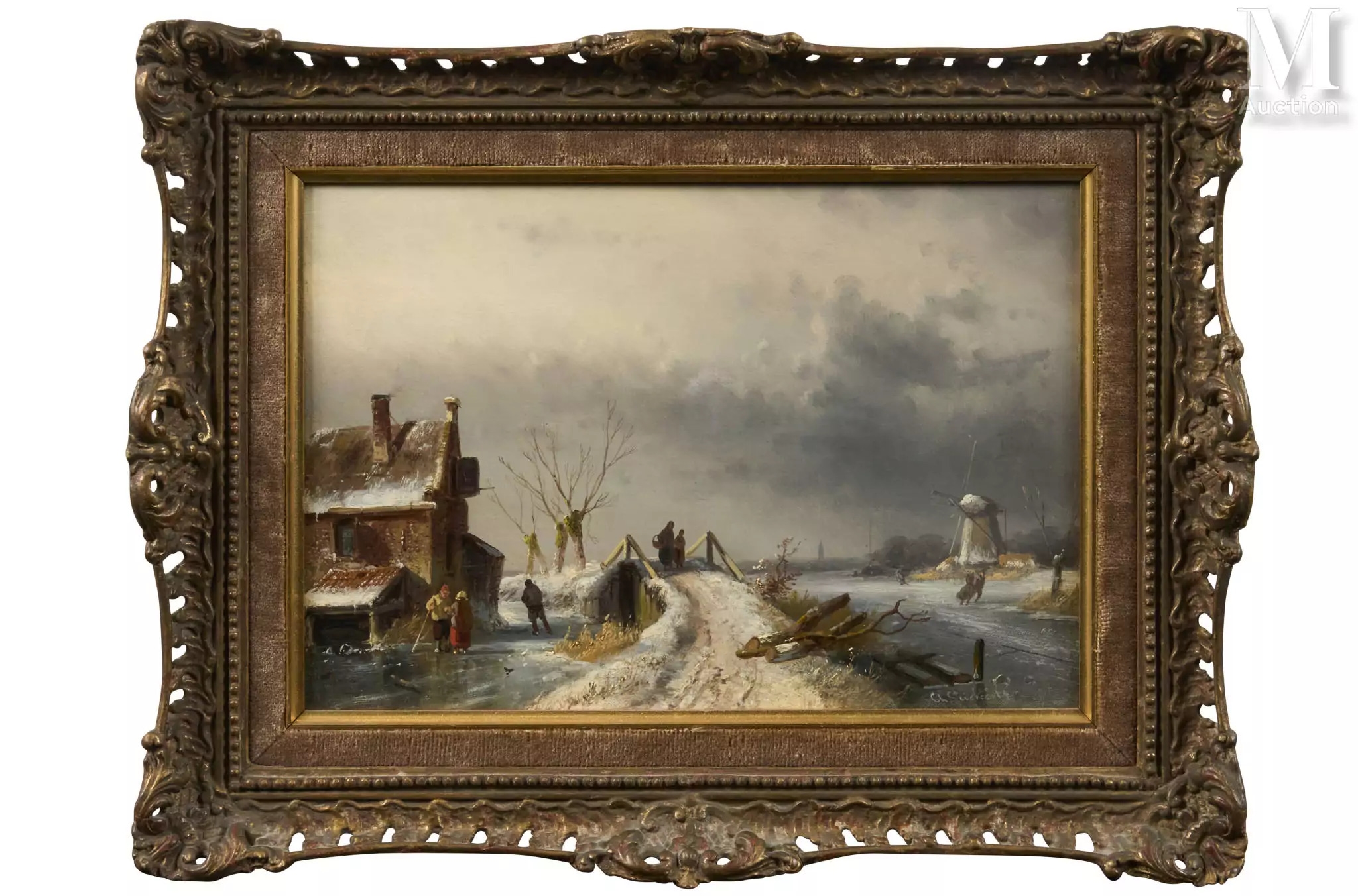 Charles Leickert | Paysage enneigé animé | MutualArt