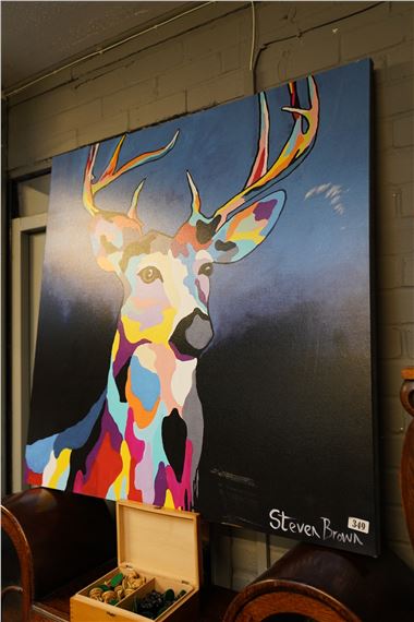 Steven Brown | Large Steven Brown Stag Print | MutualArt