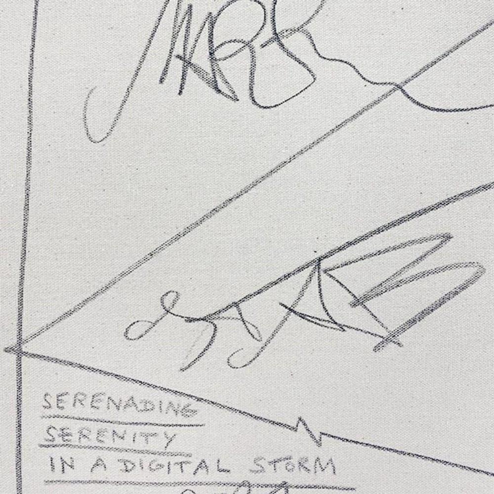 Mark Kostabi | Surrendering Serenity in a Digital Storm | MutualArt