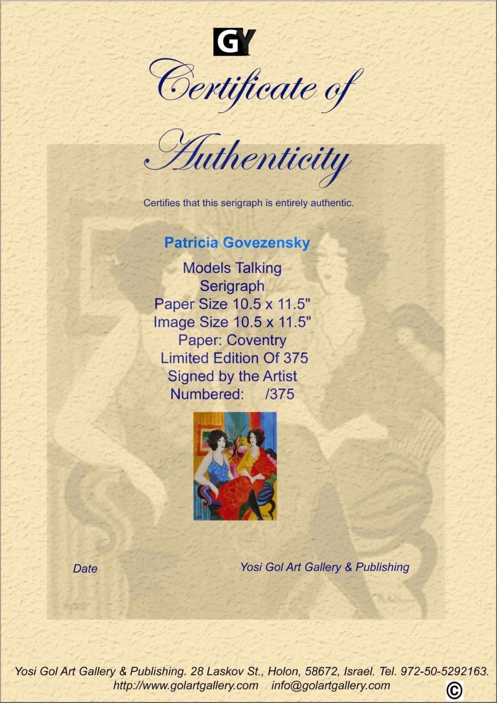 Patricia Govezensky | Models Talking | MutualArt