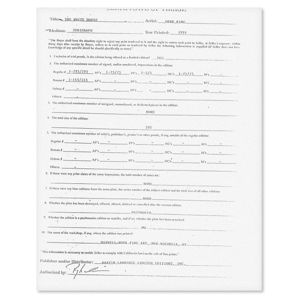 Mark King | The White House | MutualArt