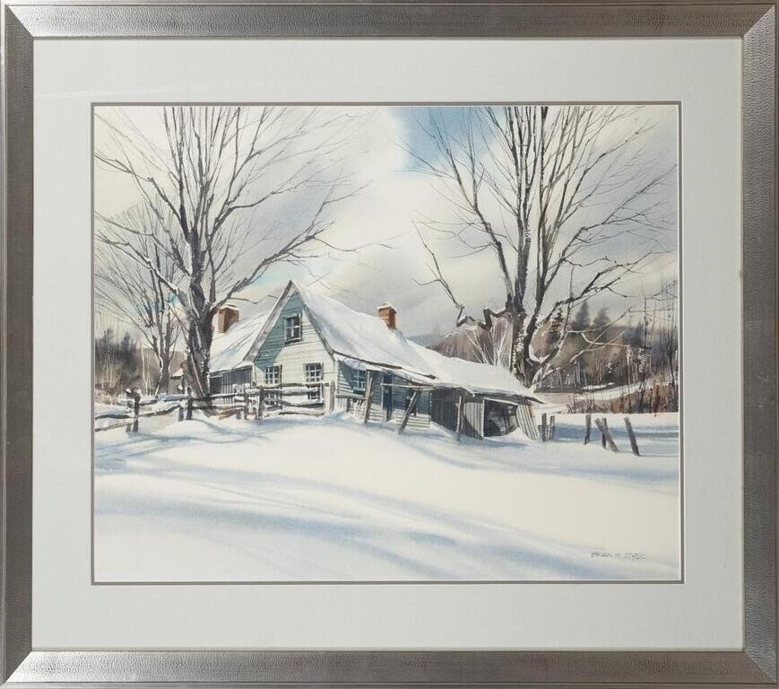 Brian M. Atyeo | Winter Farmhouse Landscape | MutualArt