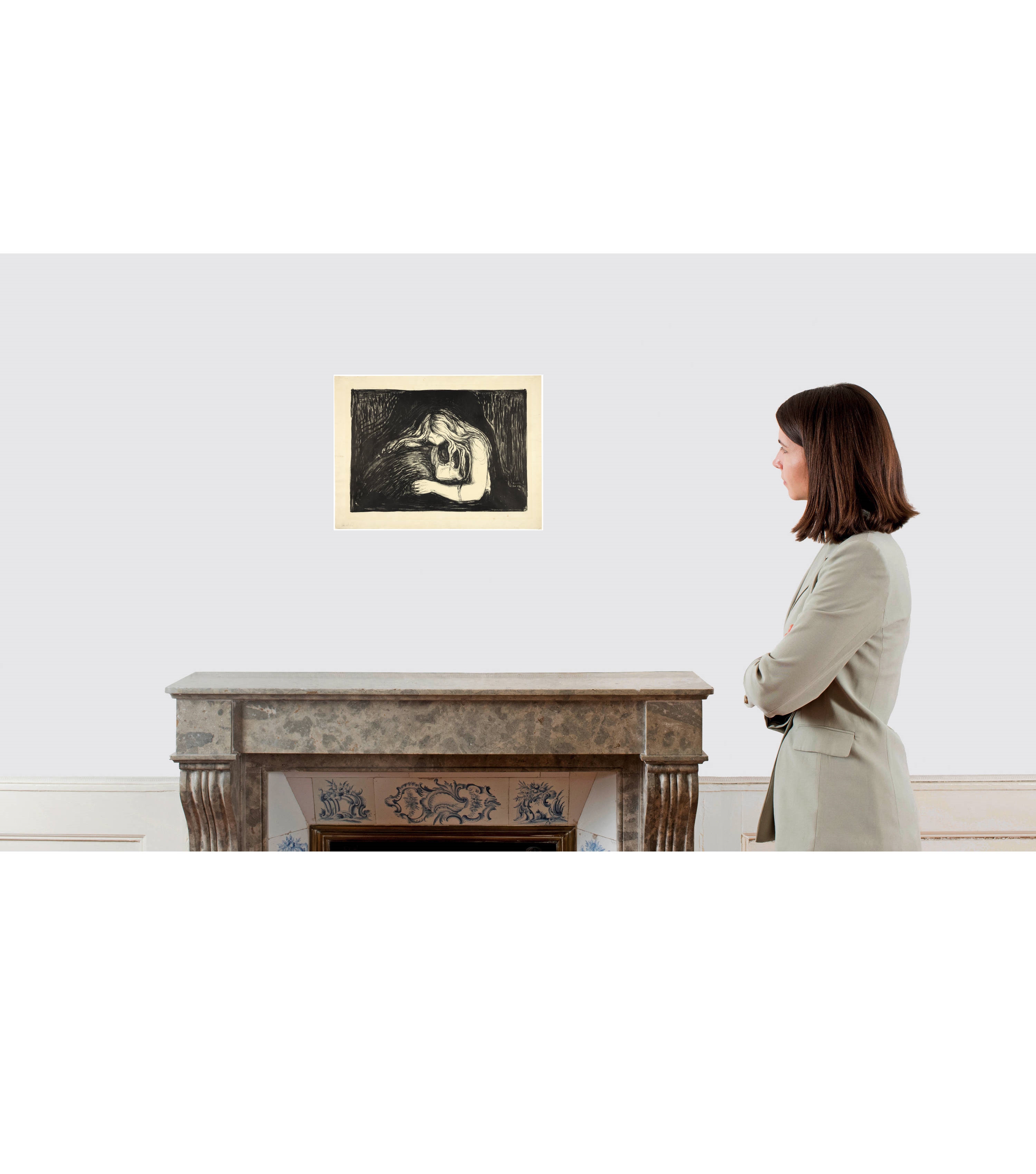 Edvard Munch | Vampir II (1895 - 1902) | MutualArt