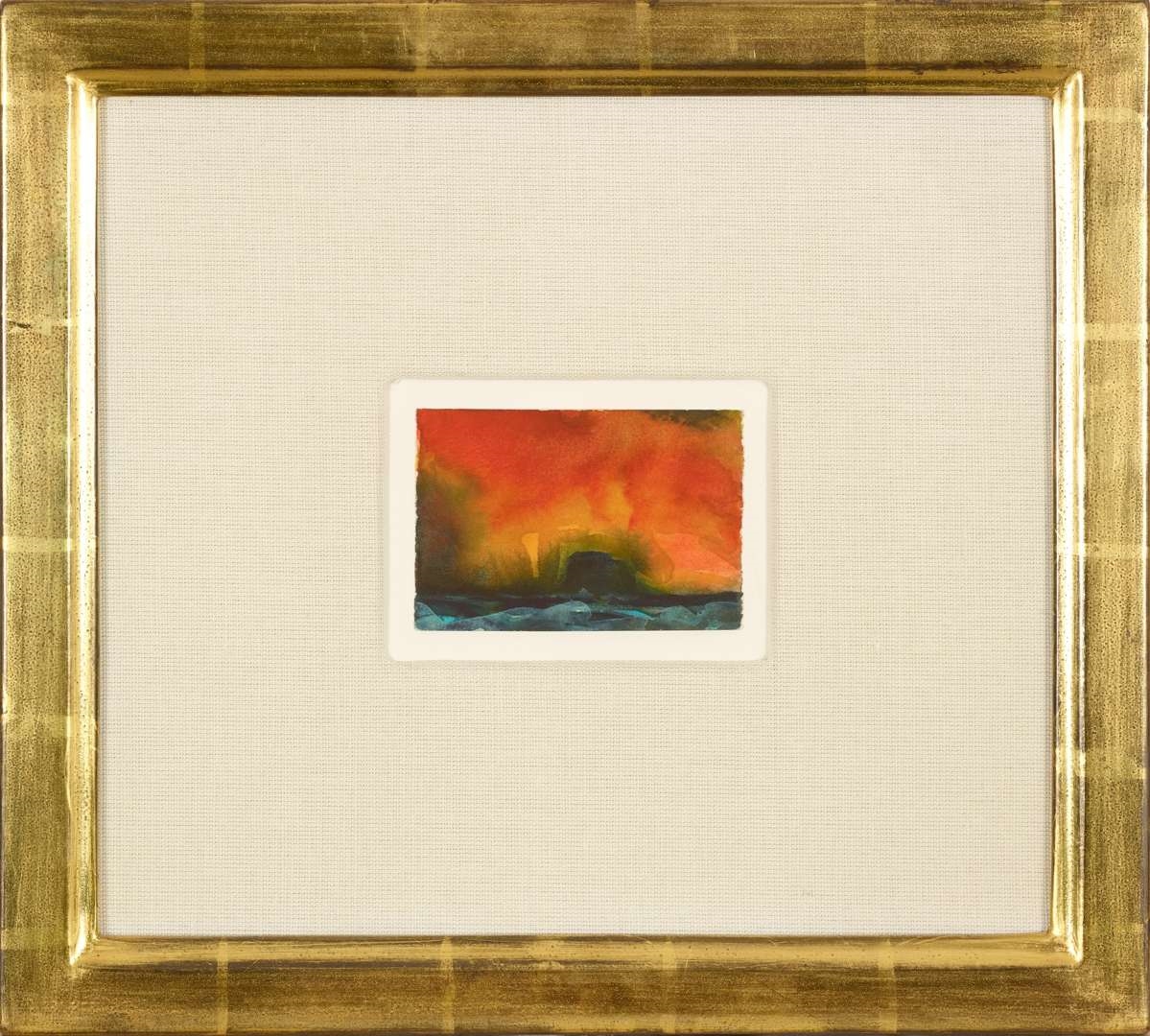 John Houston | BASS ROCK AND RED SKY | MutualArt