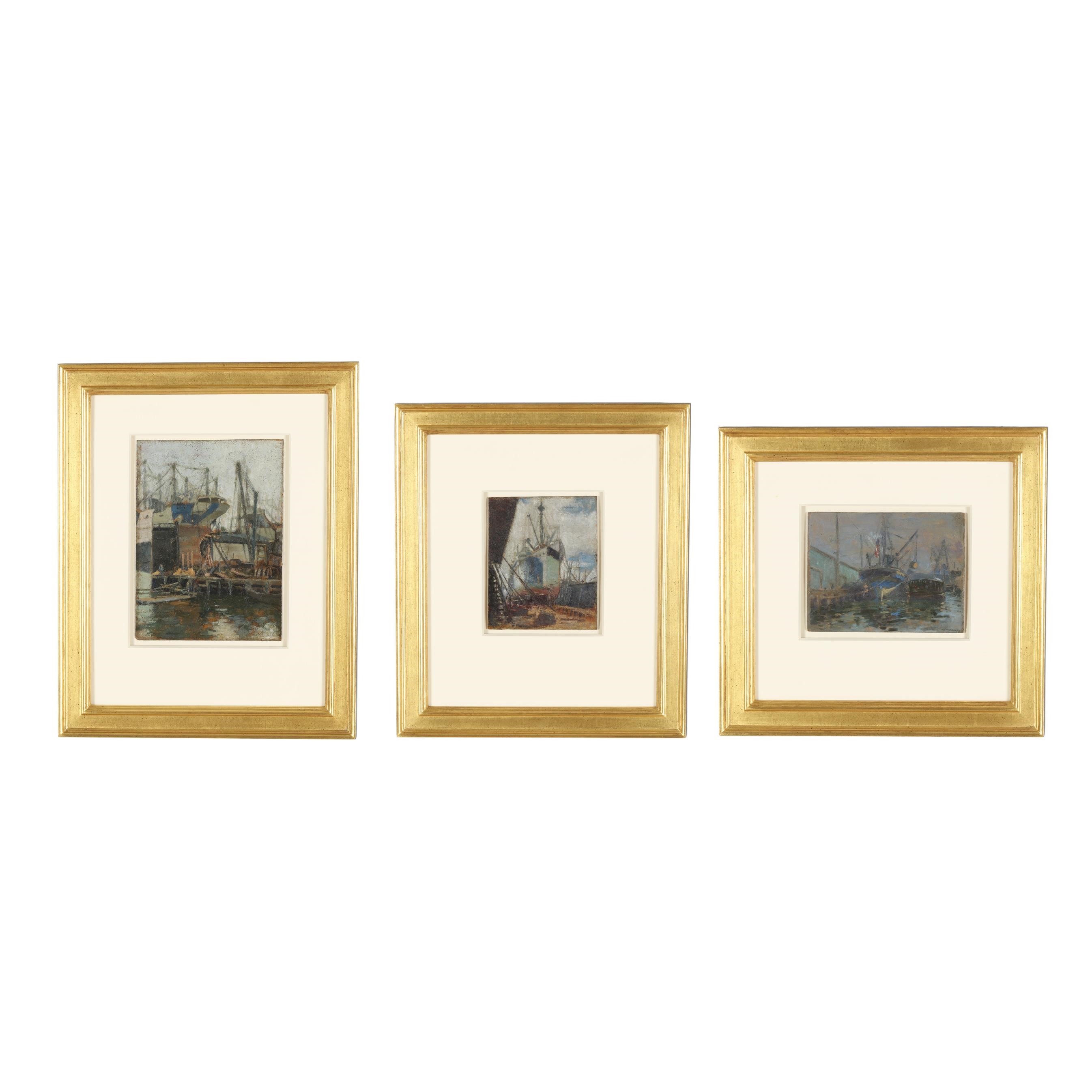 Alonzo Myron Kimball | Three Harbor Scenes | MutualArt