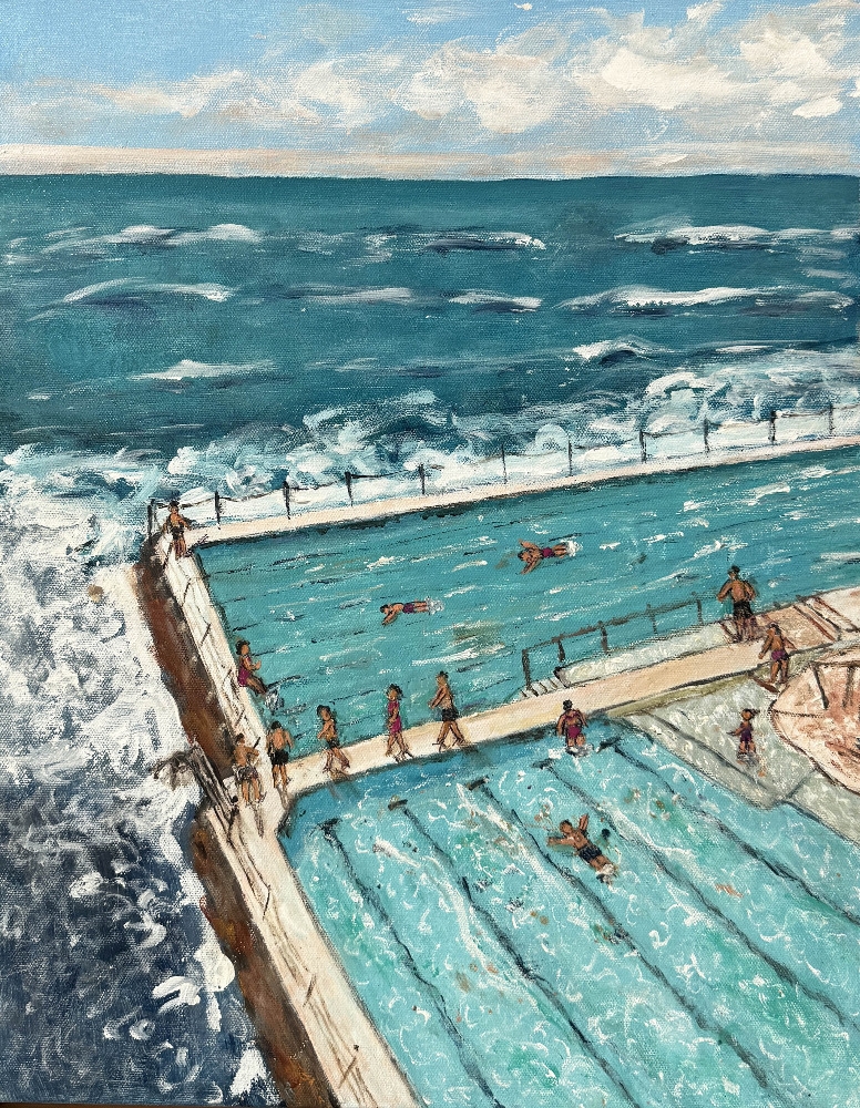 Stanley Perl | Swimming At Bondi Baths | MutualArt