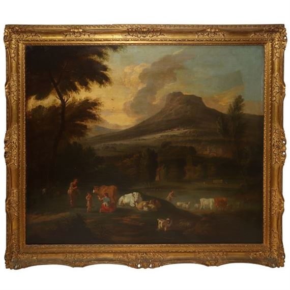 Charles Catton the Elder | Italian landscape with shepherds | MutualArt
