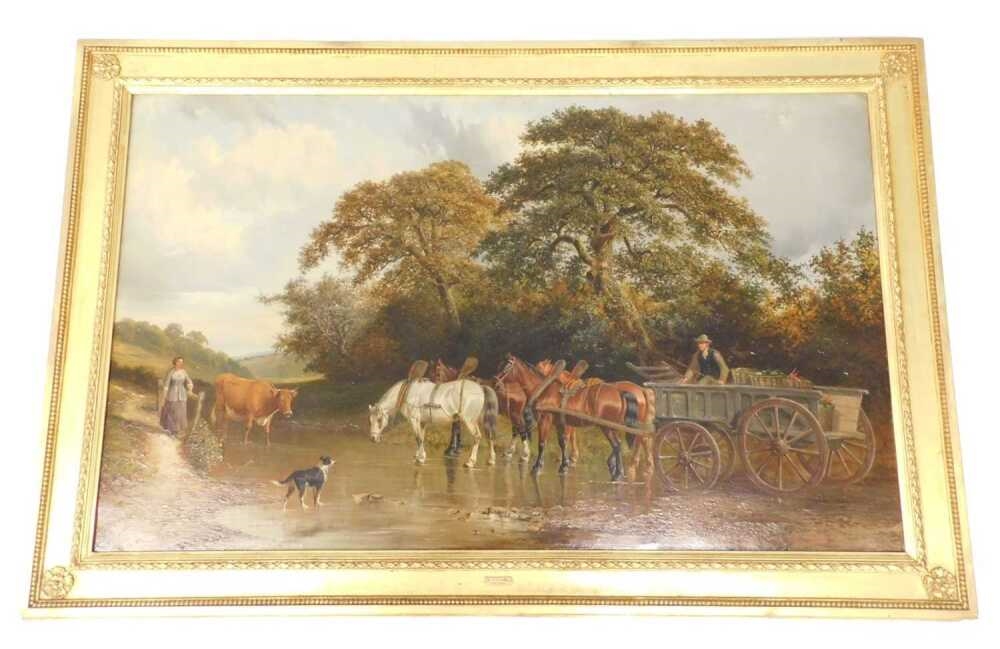Samuel James Clark | Crossing the Ford | MutualArt