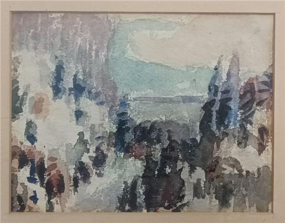 Canadian School, 20th Century | Winter Landscape, Watercolor (1955 ...