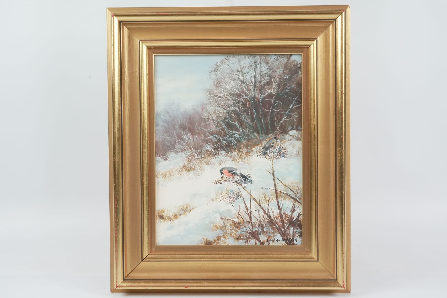 Arvid Andersson | Fåglar i vinterlandskap | MutualArt