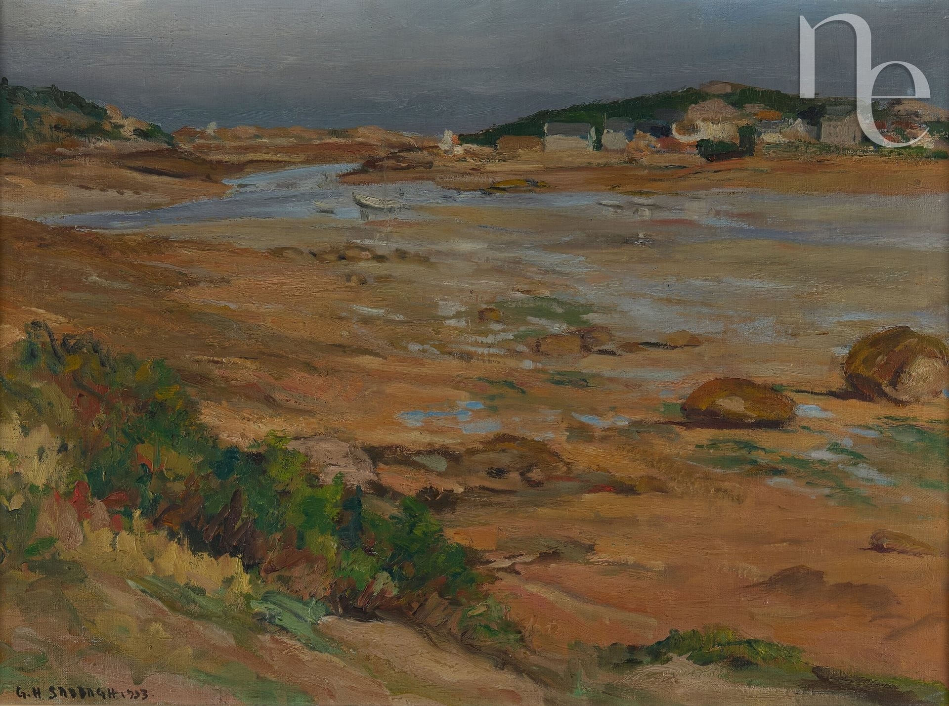 Georges Hanna Sabbagh | Seaside landscape (1933) | MutualArt