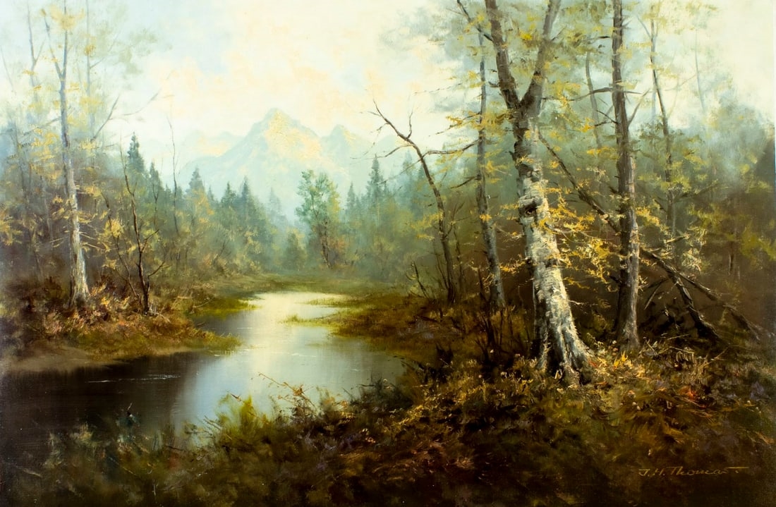 Joseph Heinrich Thomas | Mountain Stream Landscape | MutualArt
