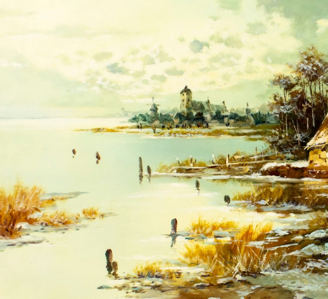 Scalvini | Winter Village Landscape | MutualArt