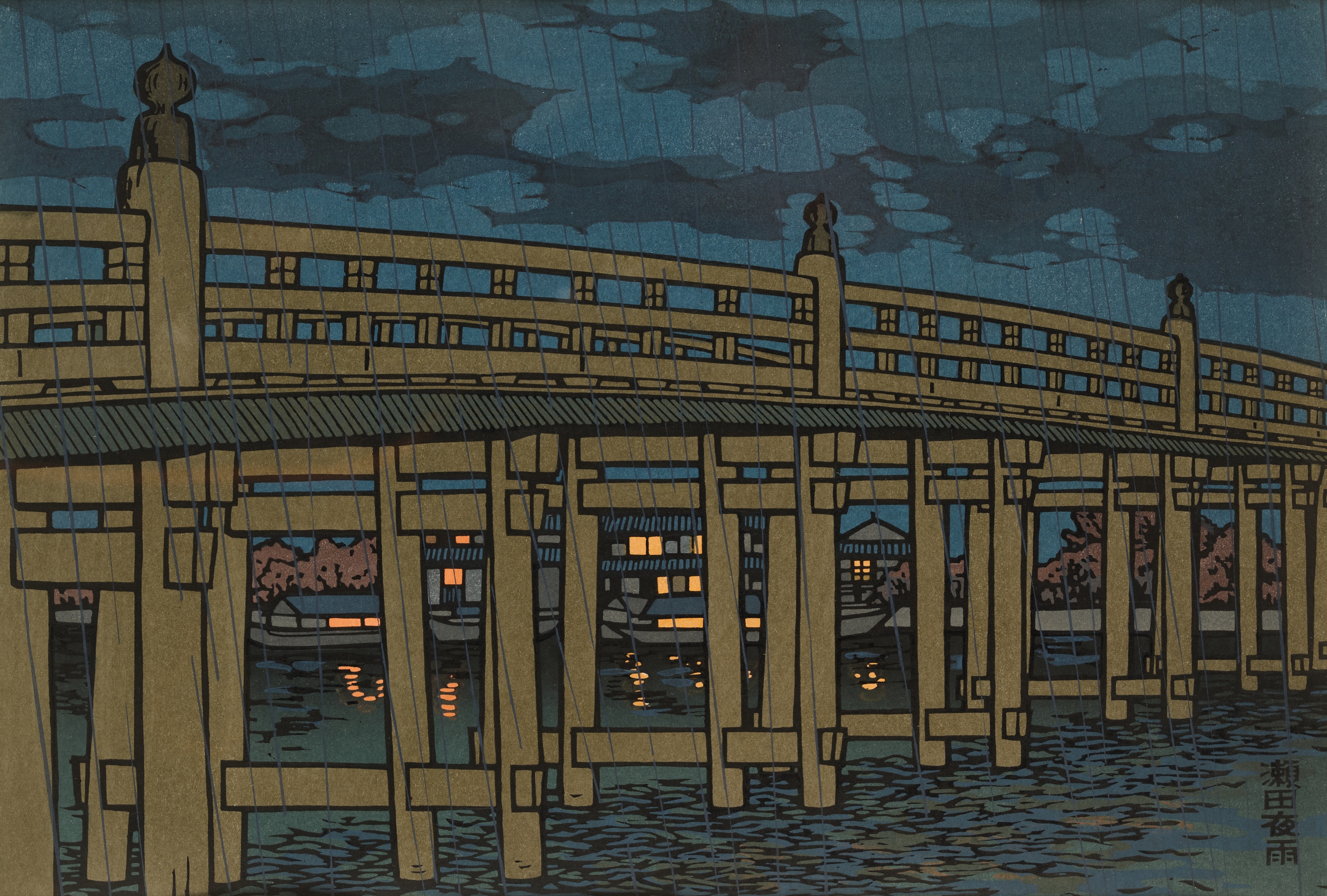 Katsuyuki Nishijima | RAIN OVER SETA BRIDGE | MutualArt