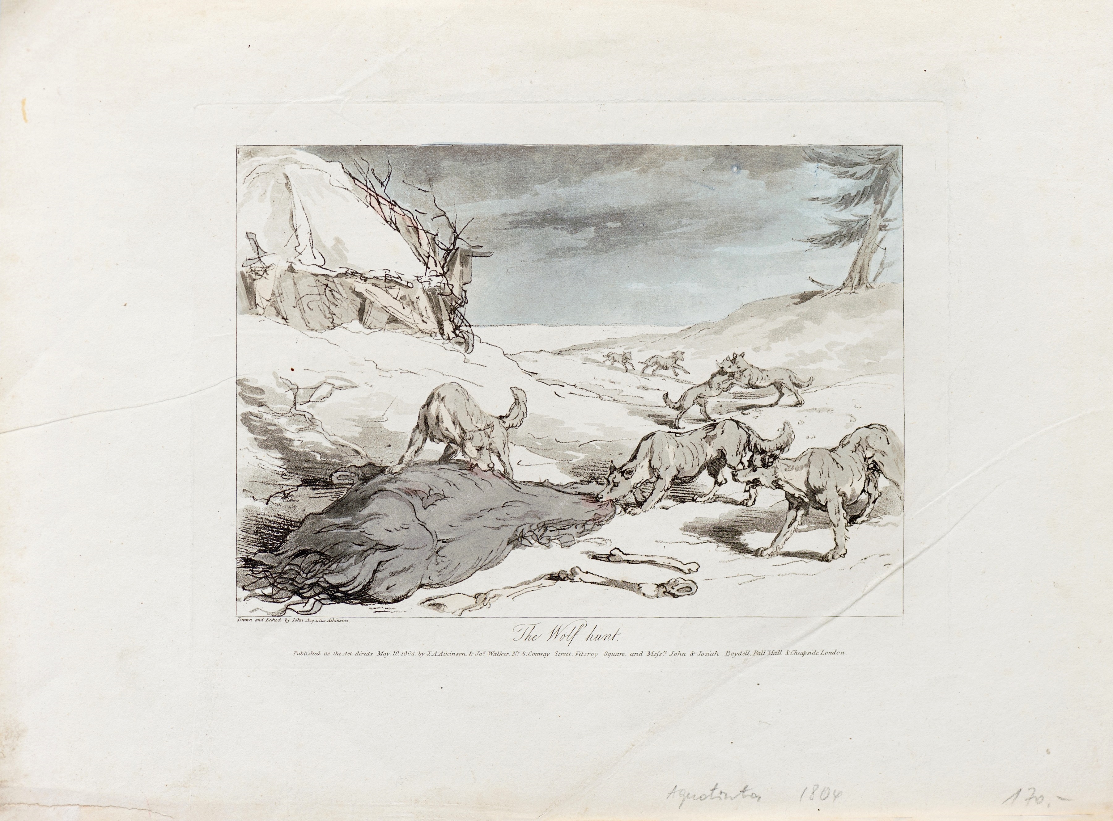 John Augustus Atkinson | Hunting Wolves (1804) | MutualArt
