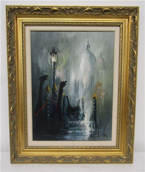 Ben Maile | 'Venice', night time Venetian canal scene, | MutualArt