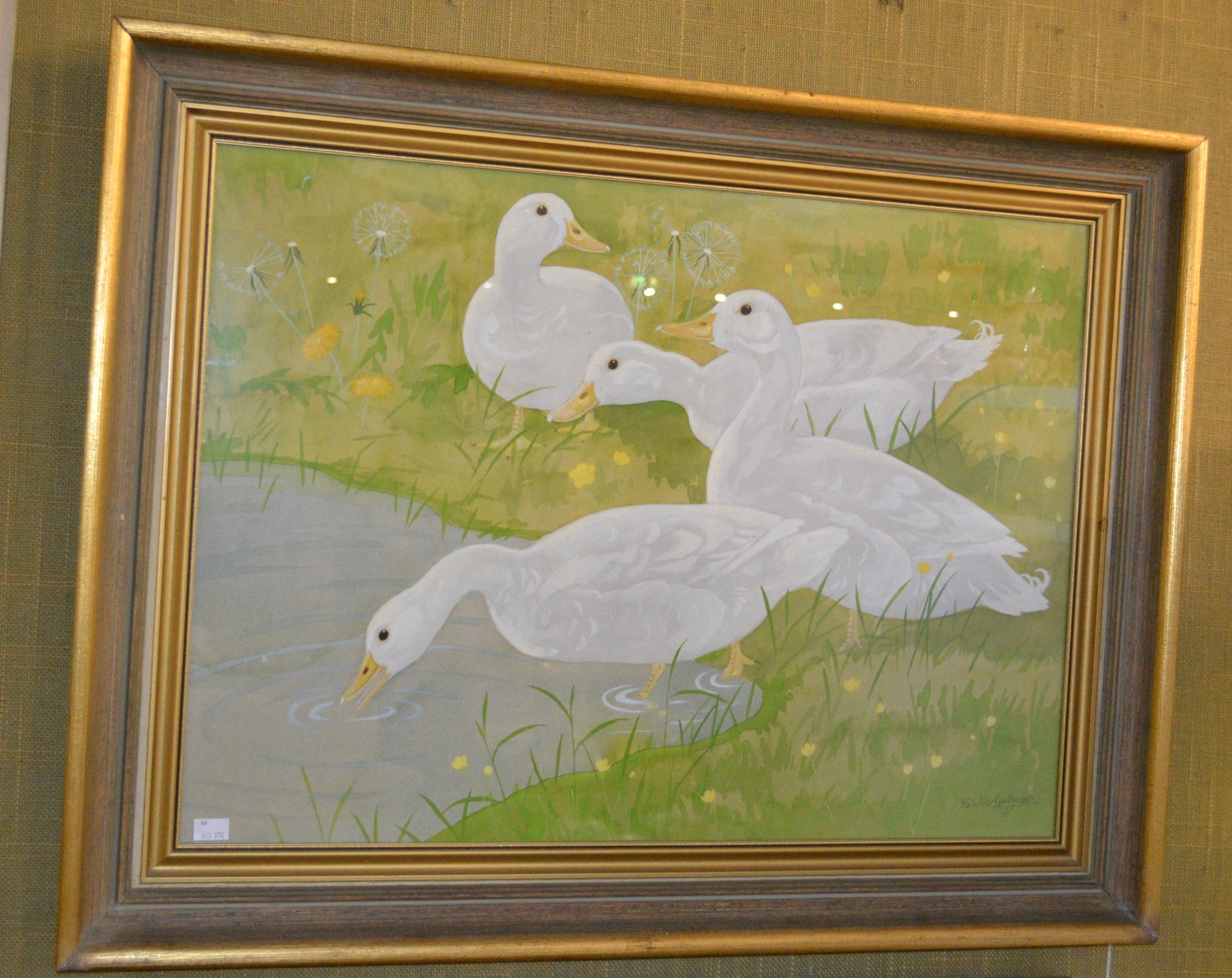 Ralston Gudgeon | Four white geese | MutualArt