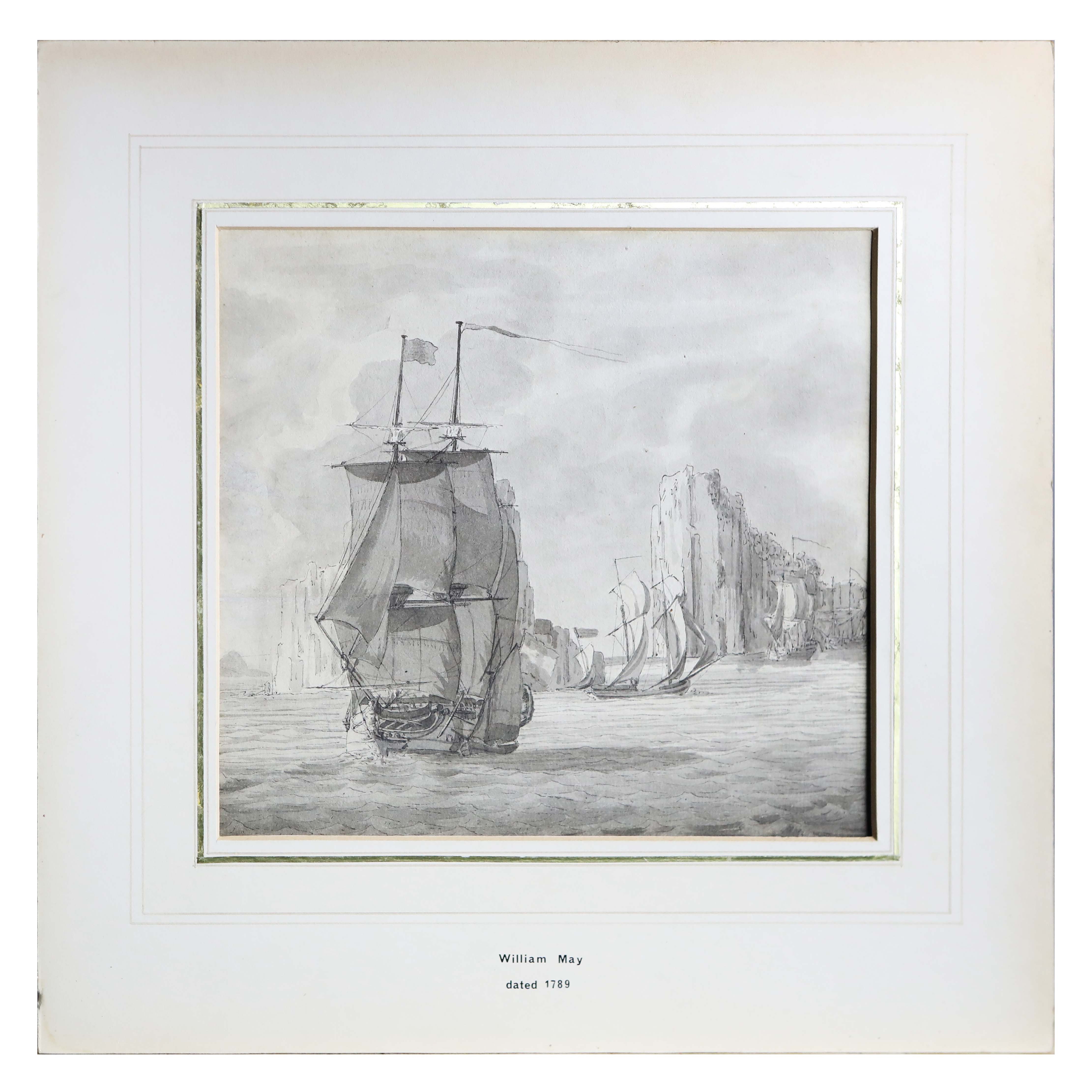 Walter William May | SAILING BOATS AROUND OLD HARRY ROCKS (1789 ...