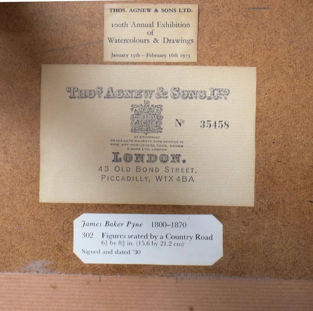 James Baker Pyne | FIGURES SEATED BY A COUNTRY ROAD (30) | MutualArt