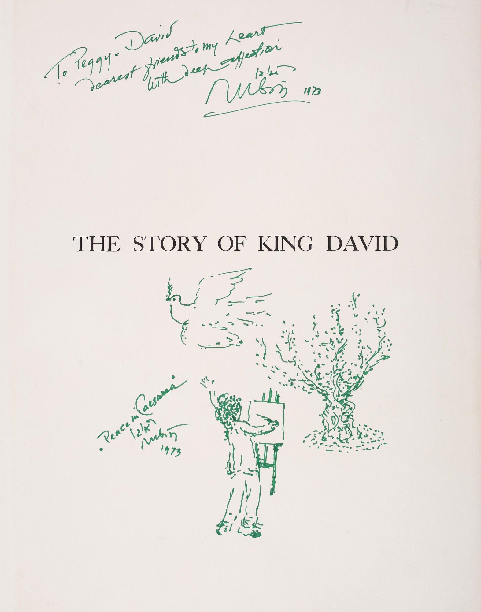 Reuven Rubin | THE STORY OF KING DAVID PORTFOLIO Embellished Lithograph ...