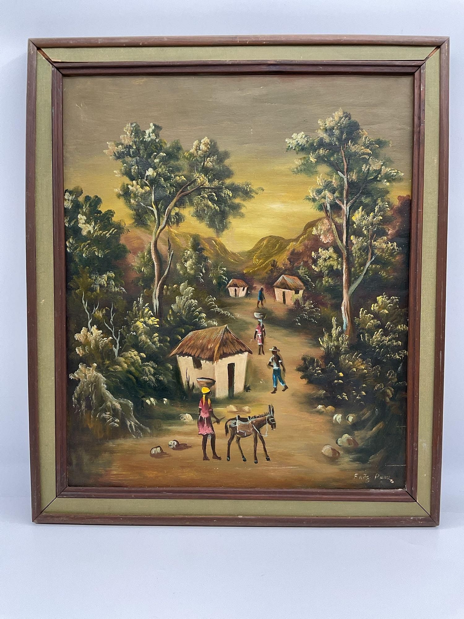 Fritz Pierre | Village Pathway Scene | MutualArt