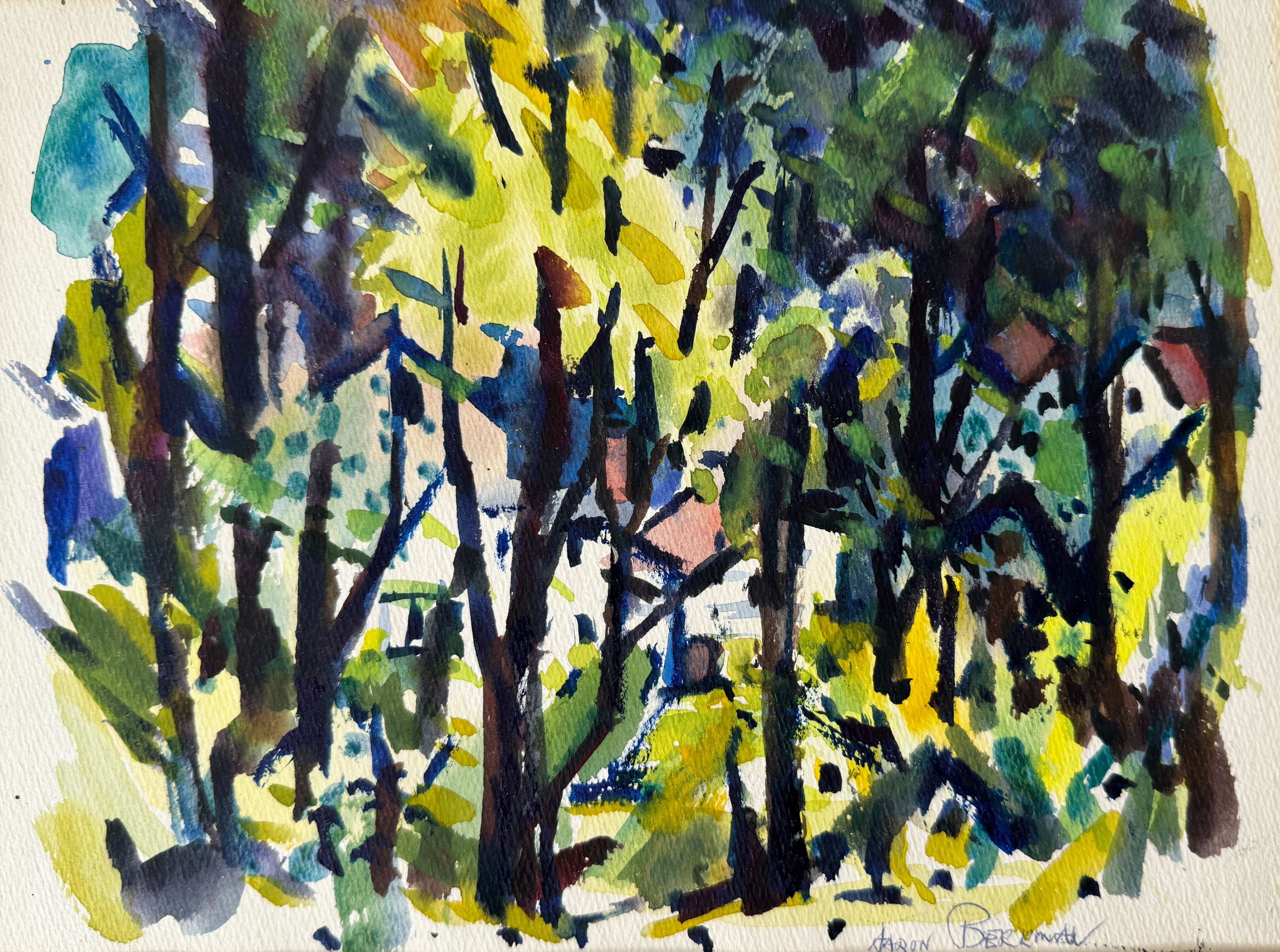 Aaron Berkman | Two watercolors | MutualArt