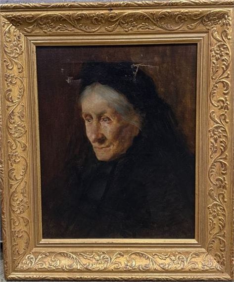 Paul Louis Delance | Portrait of an elderly lady (1896) | MutualArt