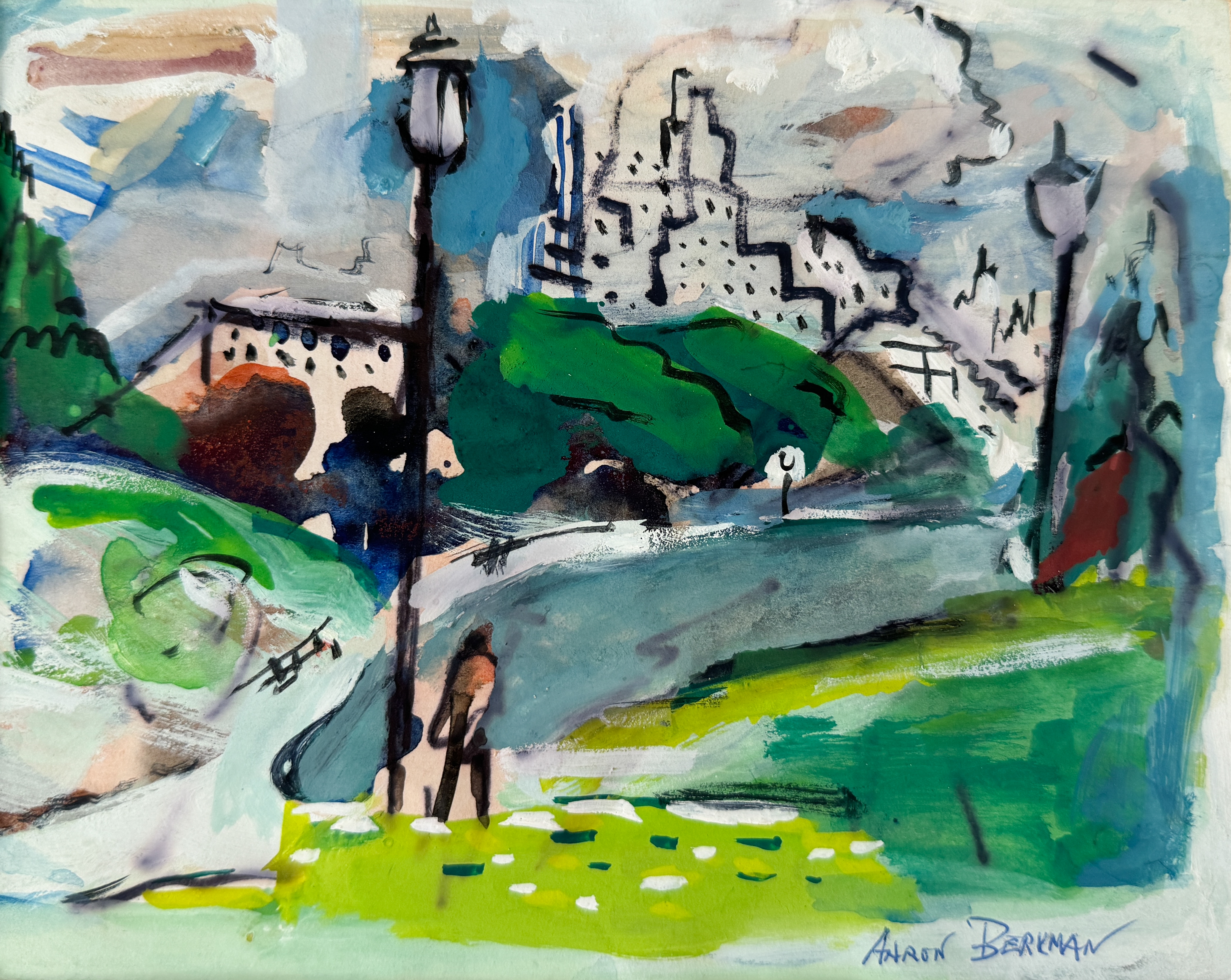 Aaron Berkman | Two watercolors | MutualArt