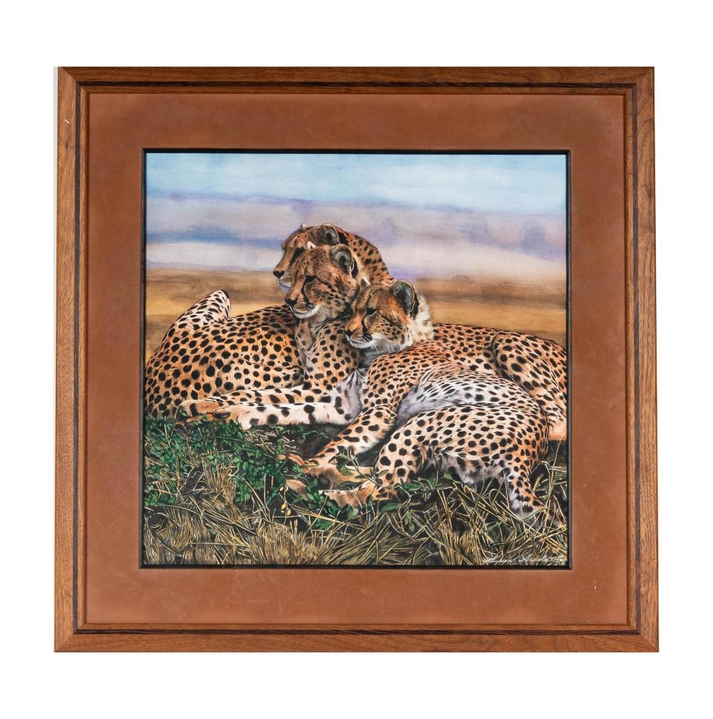 Susan Arnold | Three Cheetahs (1990) | MutualArt