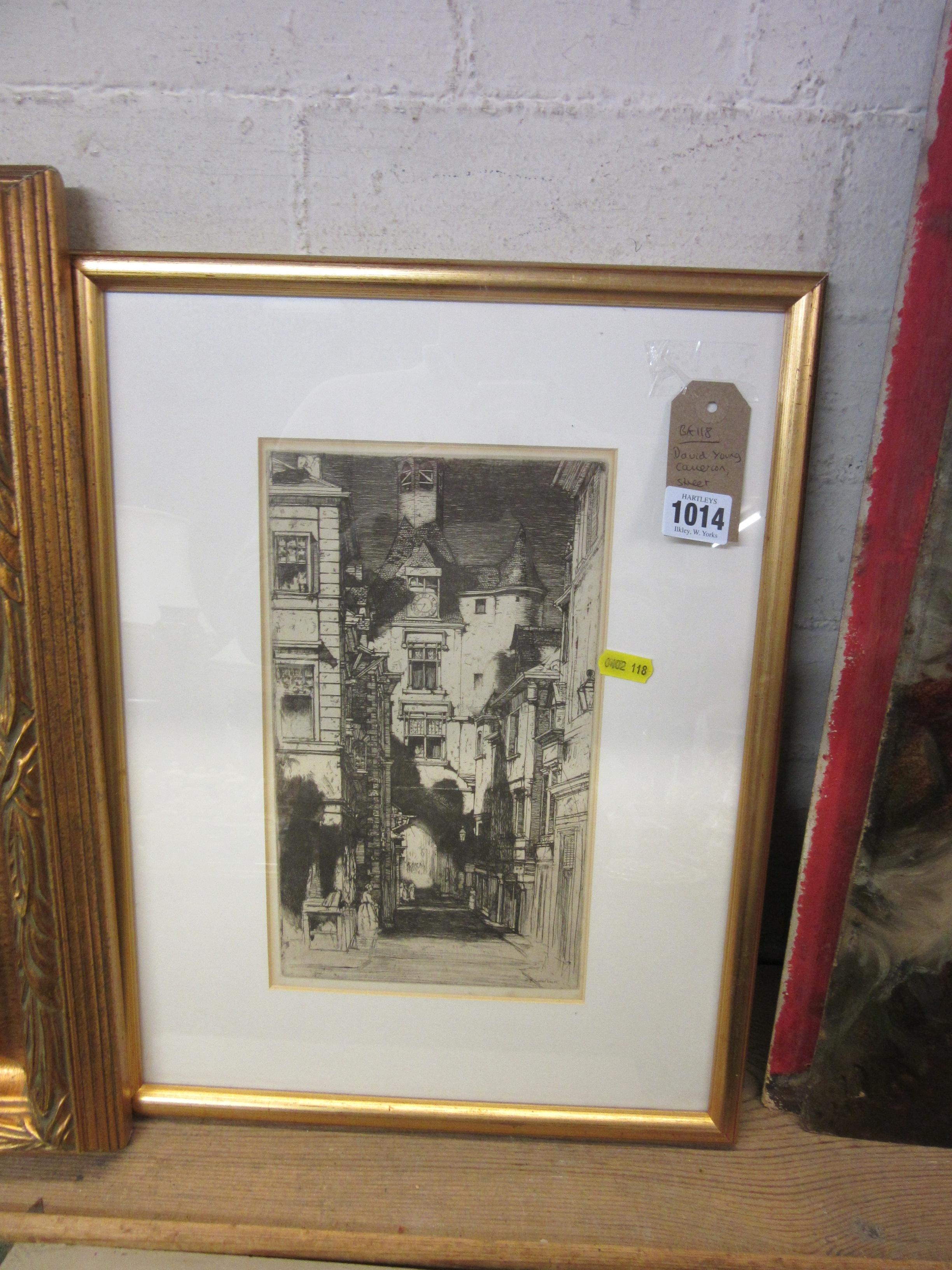David Young Cameron | DAVID YOUNG CAMERON STREET SCENE ETCHING | MutualArt