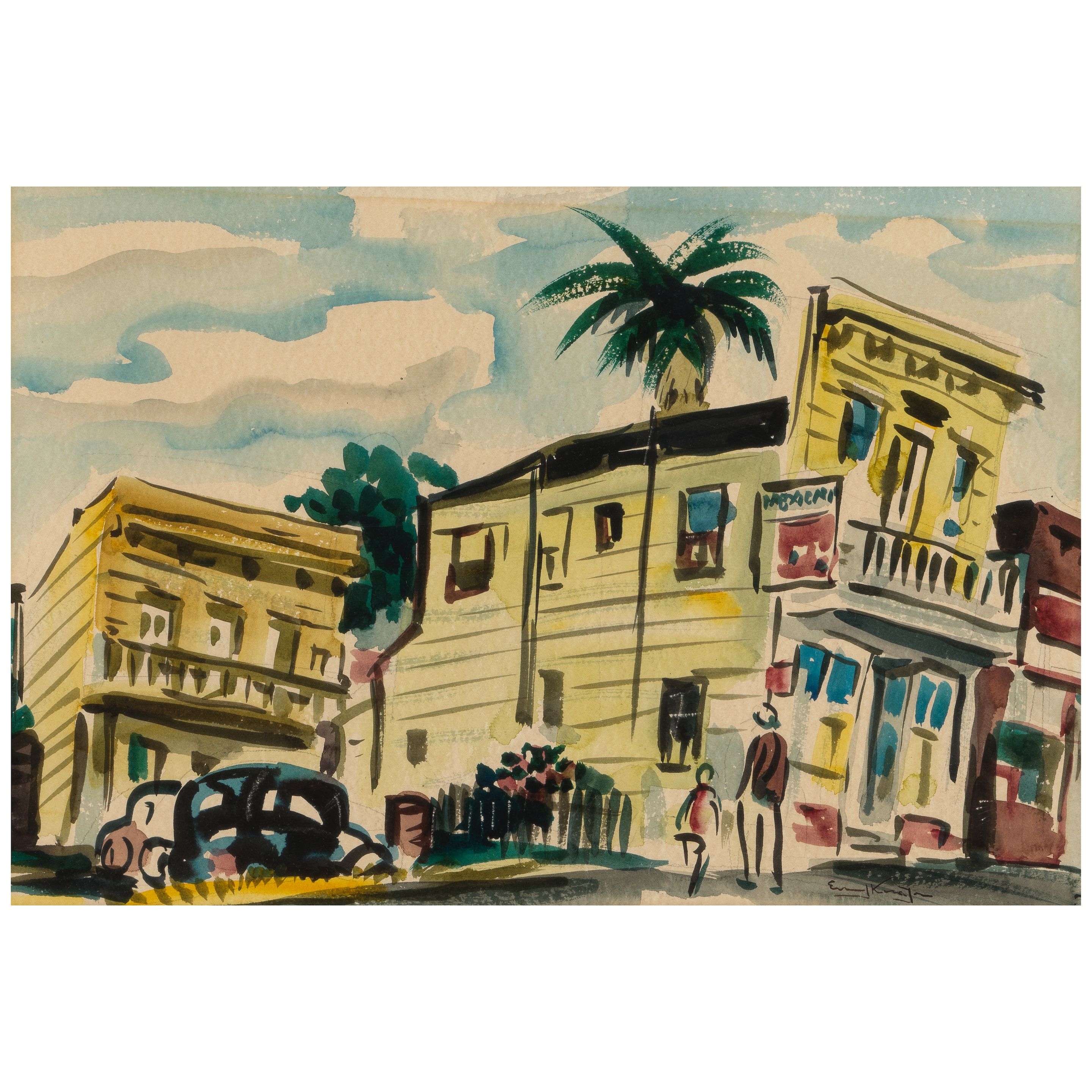 Emil Kosa, Jr. | City Scene | MutualArt