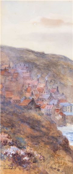 James Ulric Walmsley | View Towards Robin Hoods Bay (1909) | MutualArt