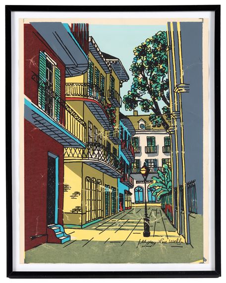 Gypsy Lou Webb | French Quarter lithograph (Circa 1960s) | MutualArt