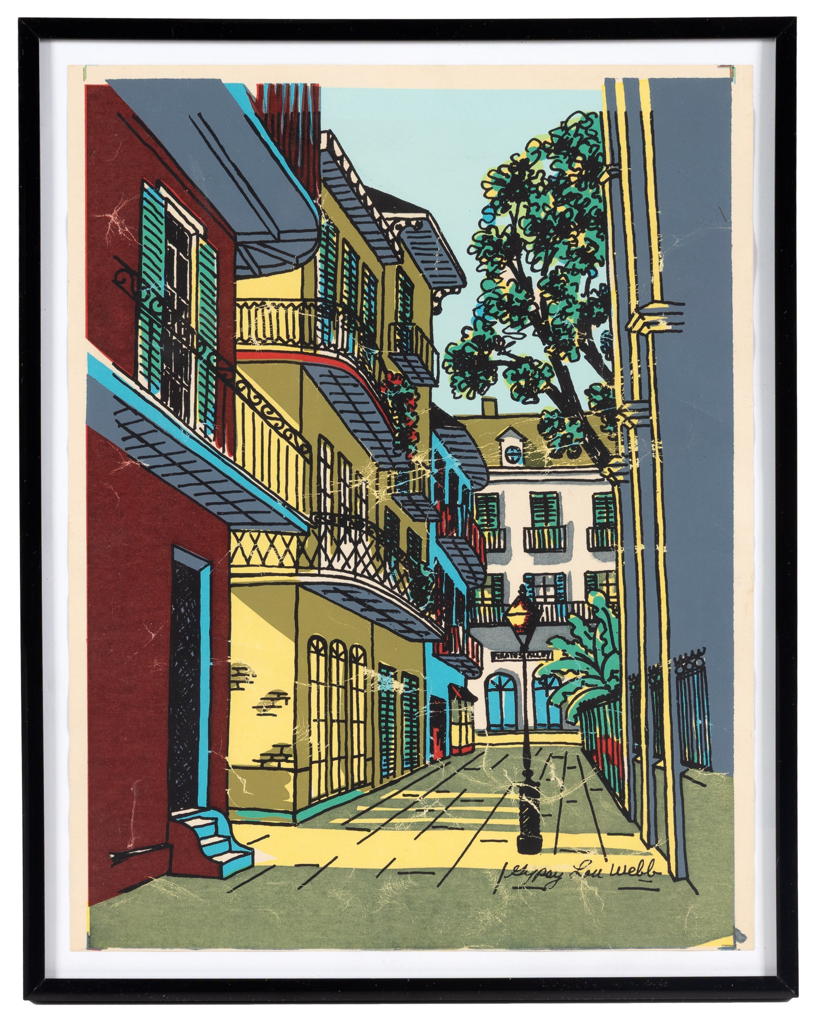 Gypsy Lou Webb | French Quarter lithograph (Circa 1960s) | MutualArt