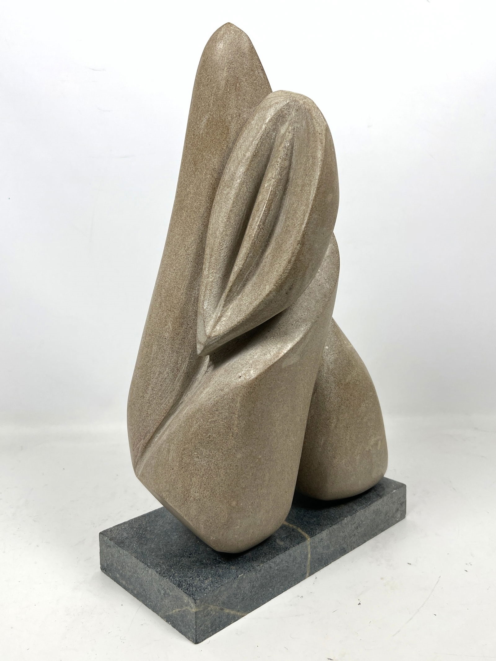 David Breeden | Carved Stone Triangular Sculpture (1989) | MutualArt